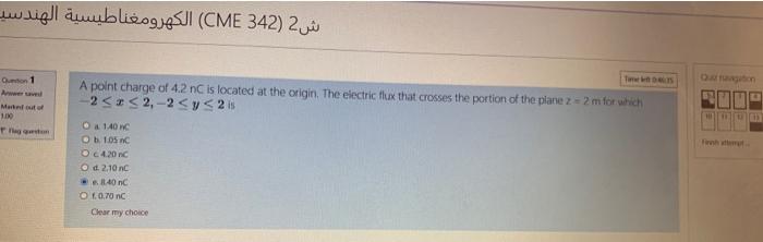 Solved ش2 (342 CME الكهرومغناطيسية الهندسي Qurton 1 A point | Chegg.com