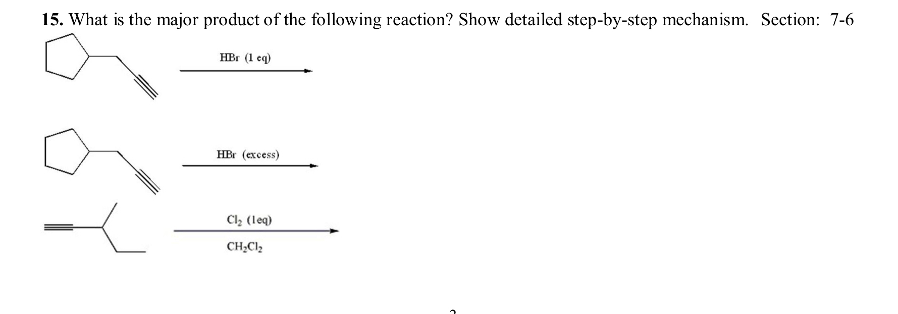 Solved What is the major product of the following reaction? | Chegg.com