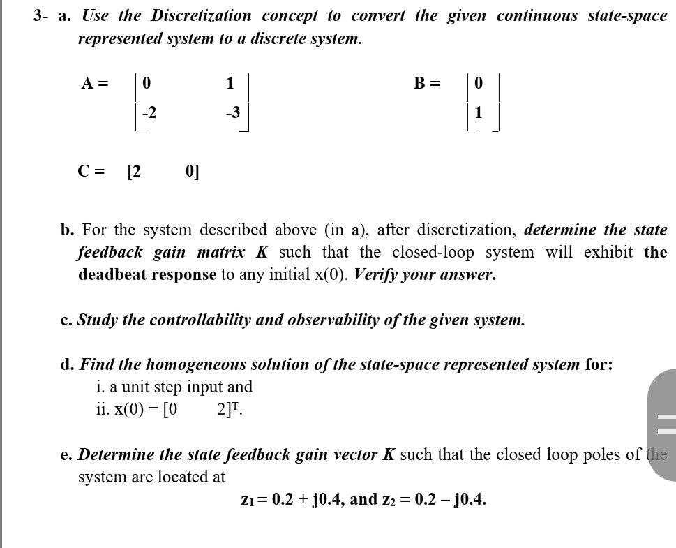 3- a. Use the Discretization concept to convert the | Chegg.com