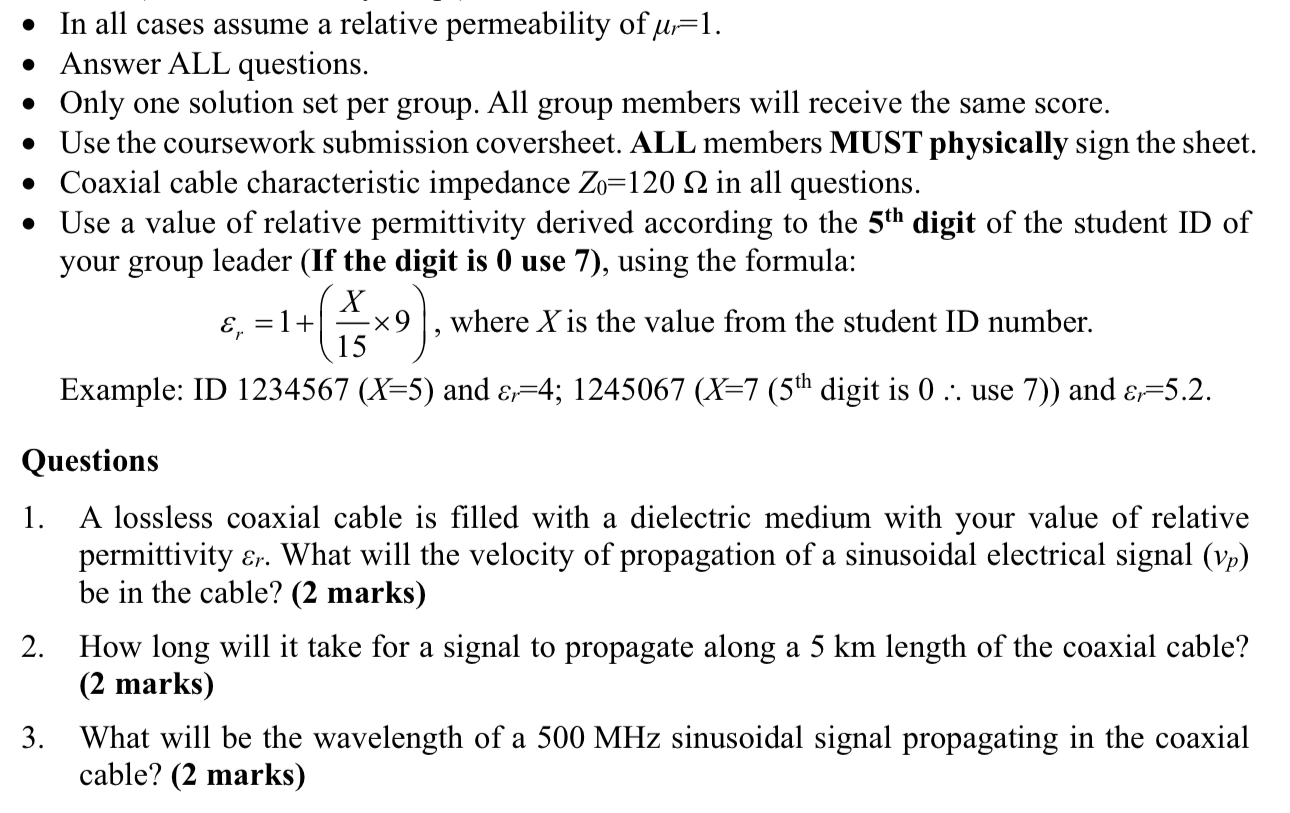 Solved In all cases assume a relative permeability of | Chegg.com