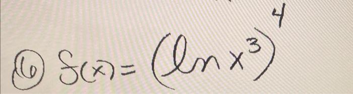 Solved (6) f(x)=(lnx3) | Chegg.com