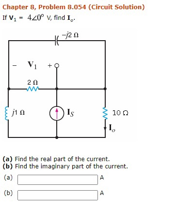 Solved Chapter 8, Problem 8.054 (Circuit Solution) If V1 = | Chegg.com