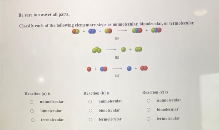 Solved Be sure to answer all parts. Classify each of the | Chegg.com