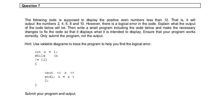 Solved The following code is supposed to display the | Chegg.com