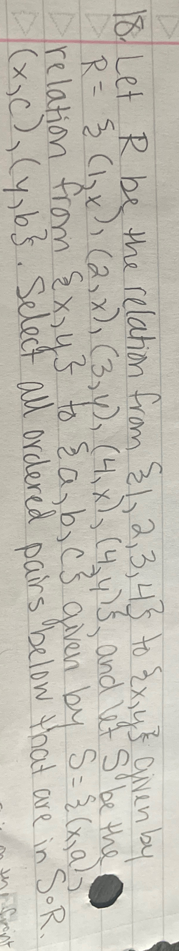 Solved Let R ﻿be the relation from {1,2,3,4} ﻿to , ﻿given by | Chegg.com