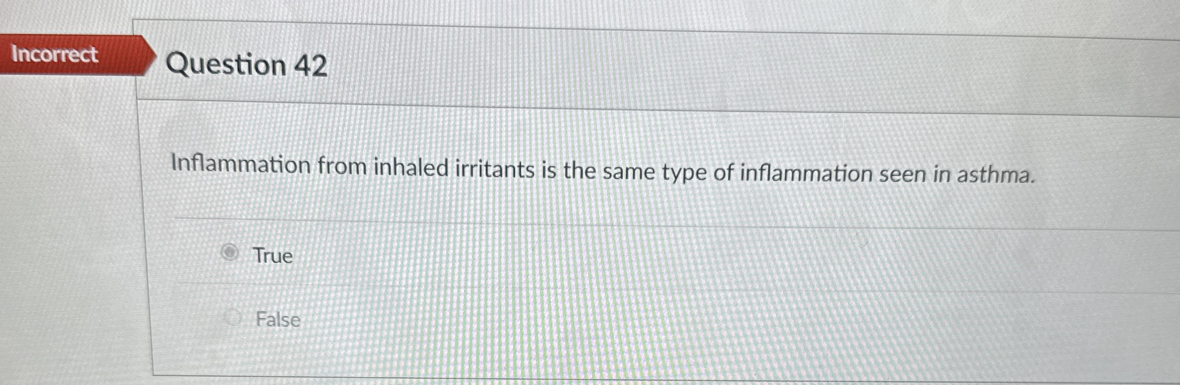 Solved IncorrectQuestion 42Inflammation from inhaled | Chegg.com Solved IncorrectQuestion 42Inflammation from inhaled | Chegg.com
