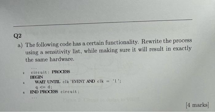 Solved a) The following code has a certain functionality. | Chegg.com