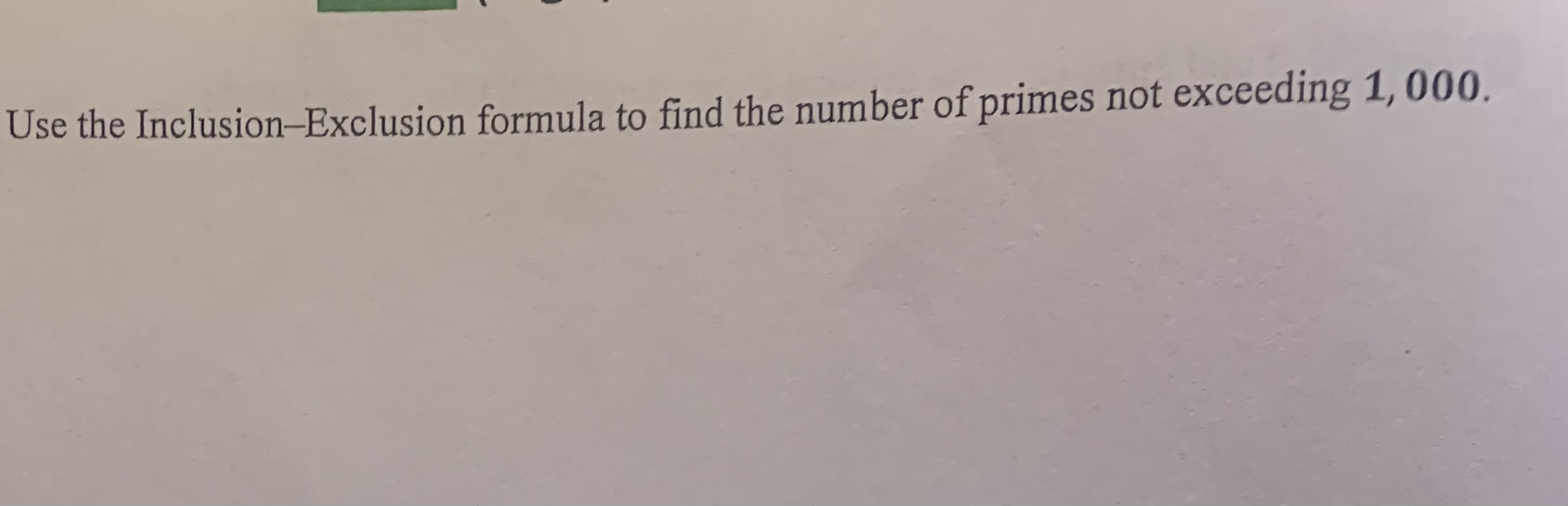Solved Use the Inclusion-Exclusion formula to find the | Chegg.com