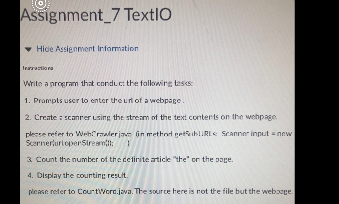 Solved lo: Assignment_7 Textlo Hide Assignment Information | Chegg.com