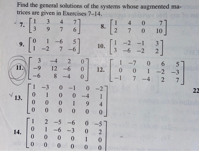 Solved Solve the systems in Exercises 11-14. 11.) x2 + 4x3 = | Chegg.com