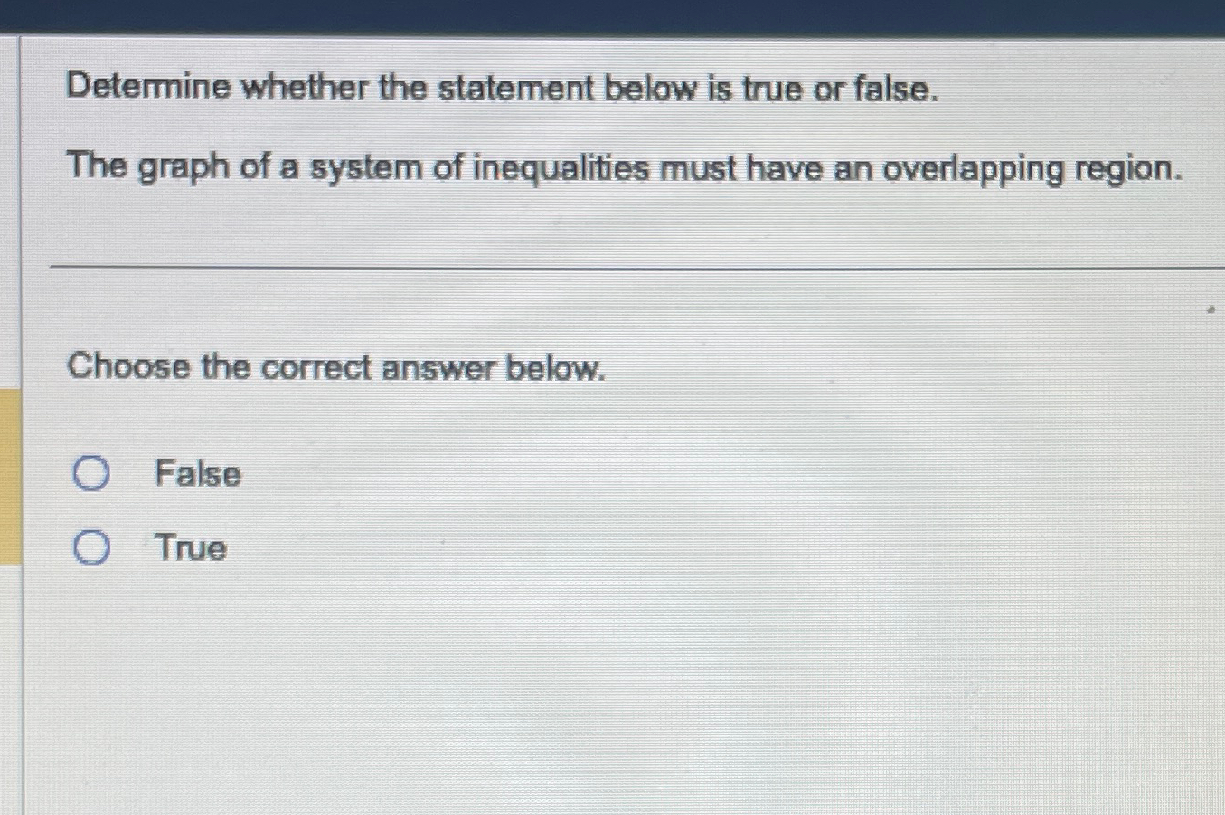 Solved Determine whether the statement below is true or | Chegg.com