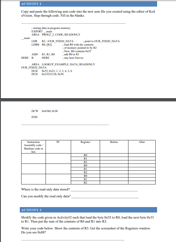 Solved DO BOTH PARTS PLEASE ACTIVITY 2Copy and paste the | Chegg.com