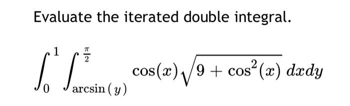 Solved Set up the iterated integral to compute the area of | Chegg.com