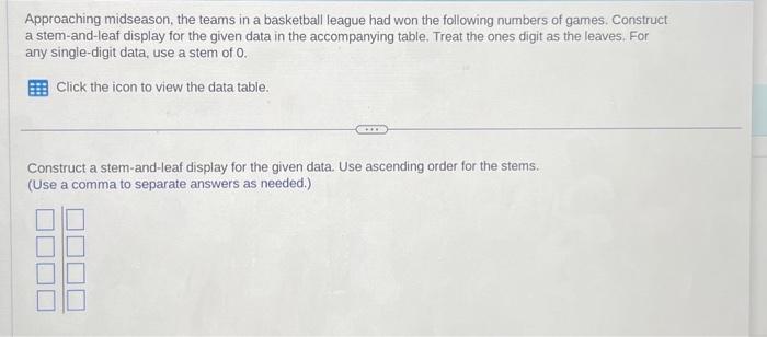 Solved Approaching midseason, the teams in a basketball | Chegg.com