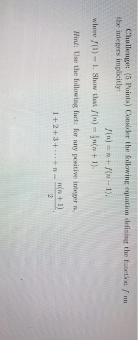 Solved Challenge: (5 Points) Consider the following equation | Chegg.com