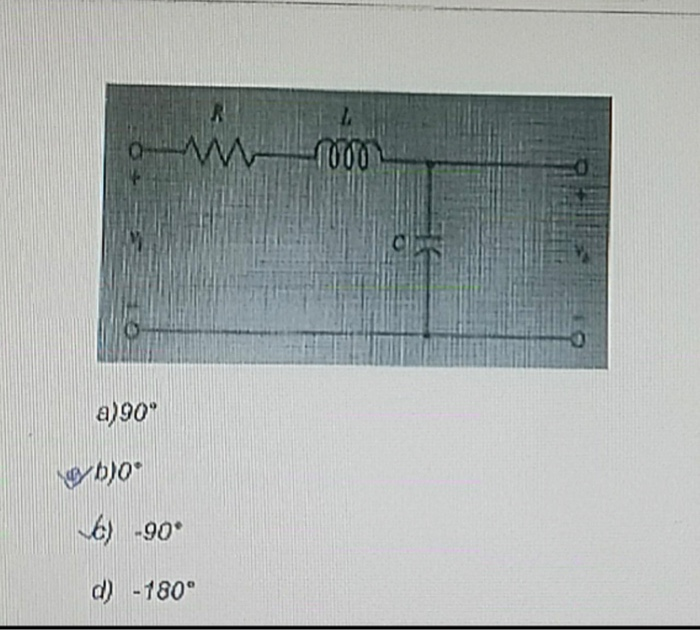 Solved For the circuit shown the phase shift of the transfer | Chegg.com