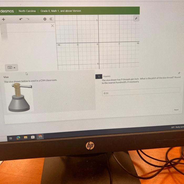 Solved desmos North Carolina Grade 8, Math 1, and above | Chegg.com