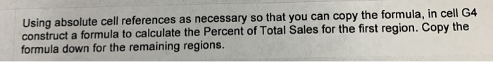 Solved Using absolute cell references as necessary so that | Chegg.com