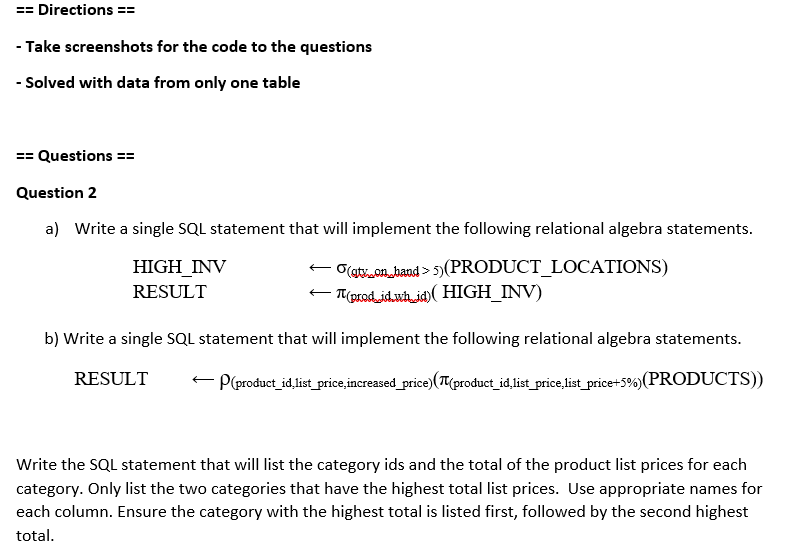 Solved Right click on image -> Open in new tab ====== SQL | Chegg.com