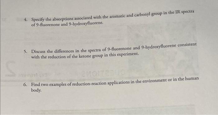 Solved 4. Specify the absorptions associated with the | Chegg.com