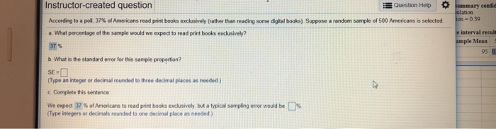 Solved 950 Instructor-created question Question Help summary | Chegg.com