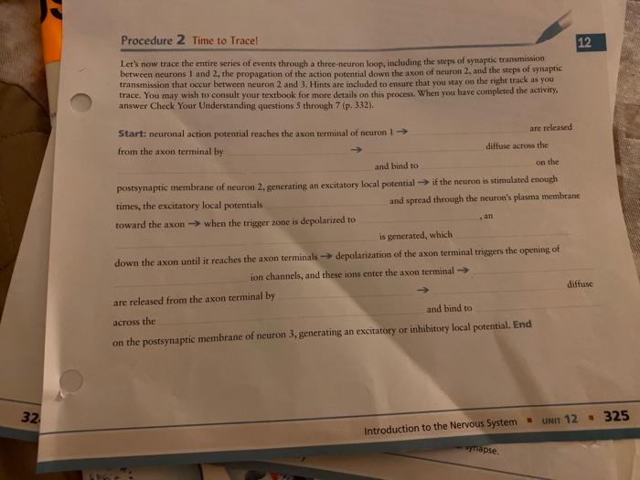 12 Procedure 2 Time to Trace! Let's now trace the | Chegg.com