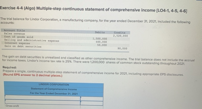 Solved Exercise 4-4 (Algo) Multiple-step continuous | Chegg.com