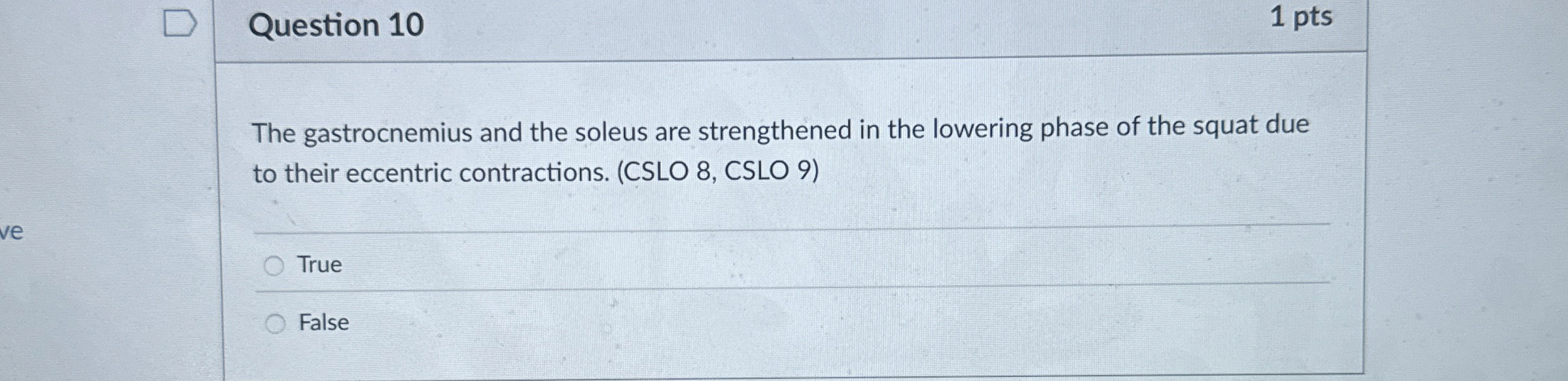Solved Question 101 ﻿ptsThe gastrocnemius and the soleus are | Chegg.com