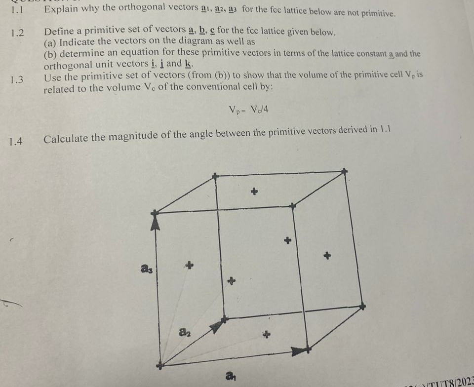 Solved 1.1 ﻿Explain why the orthogonal vectors | Chegg.com