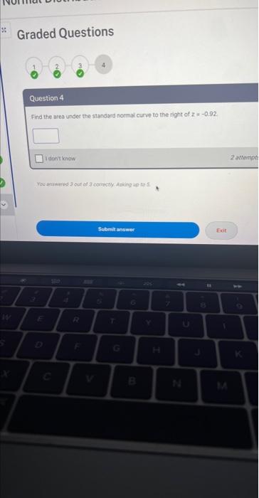 Solved Find the area under the standord normak curve to the | Chegg.com