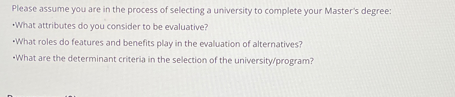 Solved Please assume you are in the process of selecting a | Chegg.com