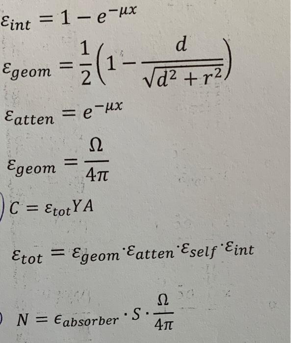 Solved 10) A Nal radiation detector with a thickness of 3 cm | Chegg.com