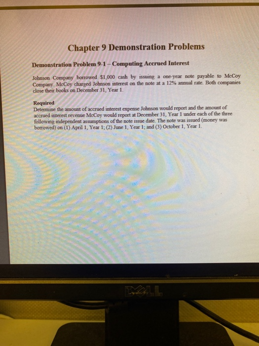 Solved Chapter 9 Demonstration Problems Demonstration | Chegg.com