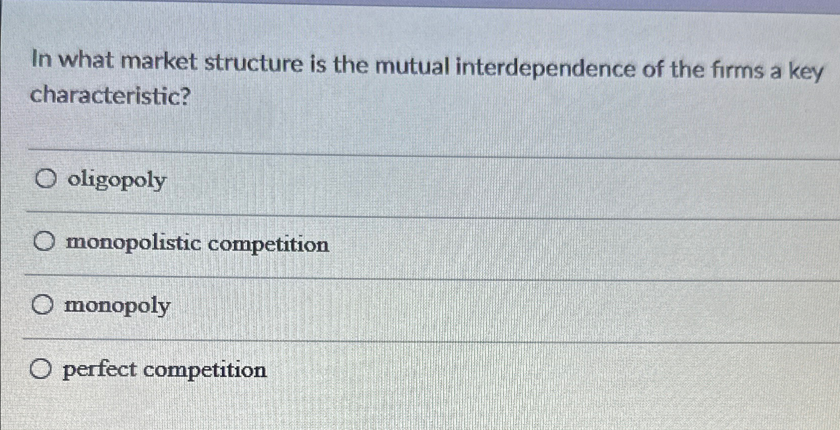 Solved In what market structure is the mutual | Chegg.com