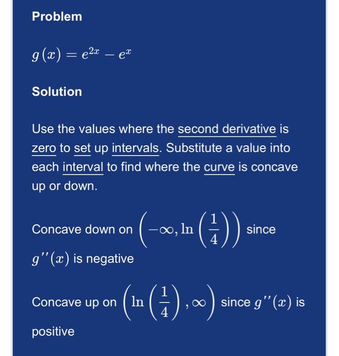 Solved Consider this function. g(x)=e2x−ex a) Use calculus | Chegg.com