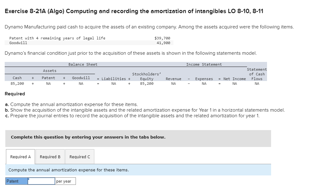 Solved Exercise 8-21A (Algo) ﻿Computing and recording the | Chegg.com
