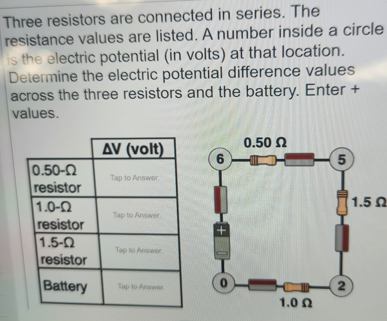 Solved Three resistors are connected in series. The | Chegg.com