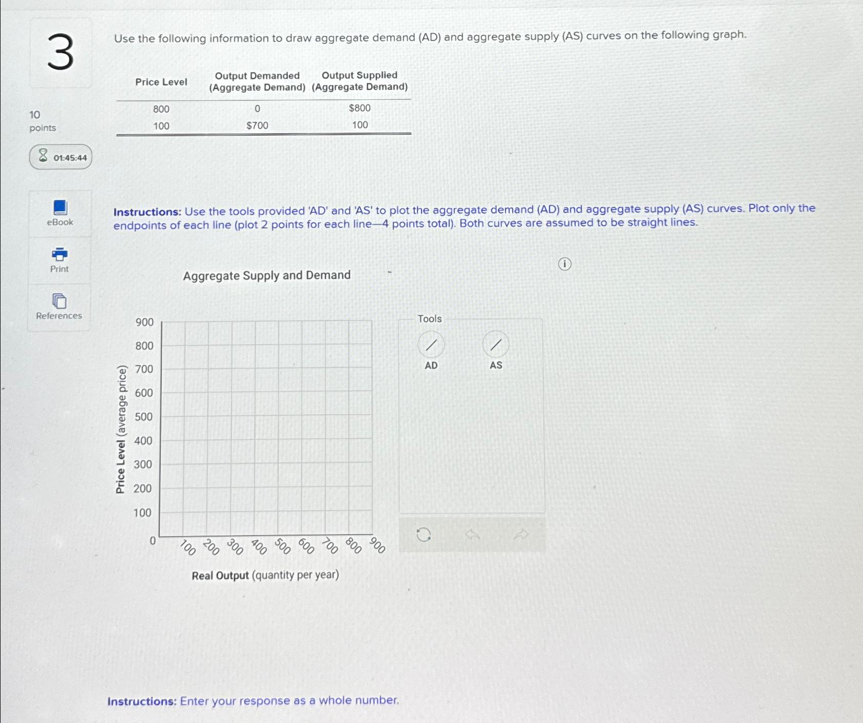 Solved 3Use the following information to draw aggregate | Chegg.com