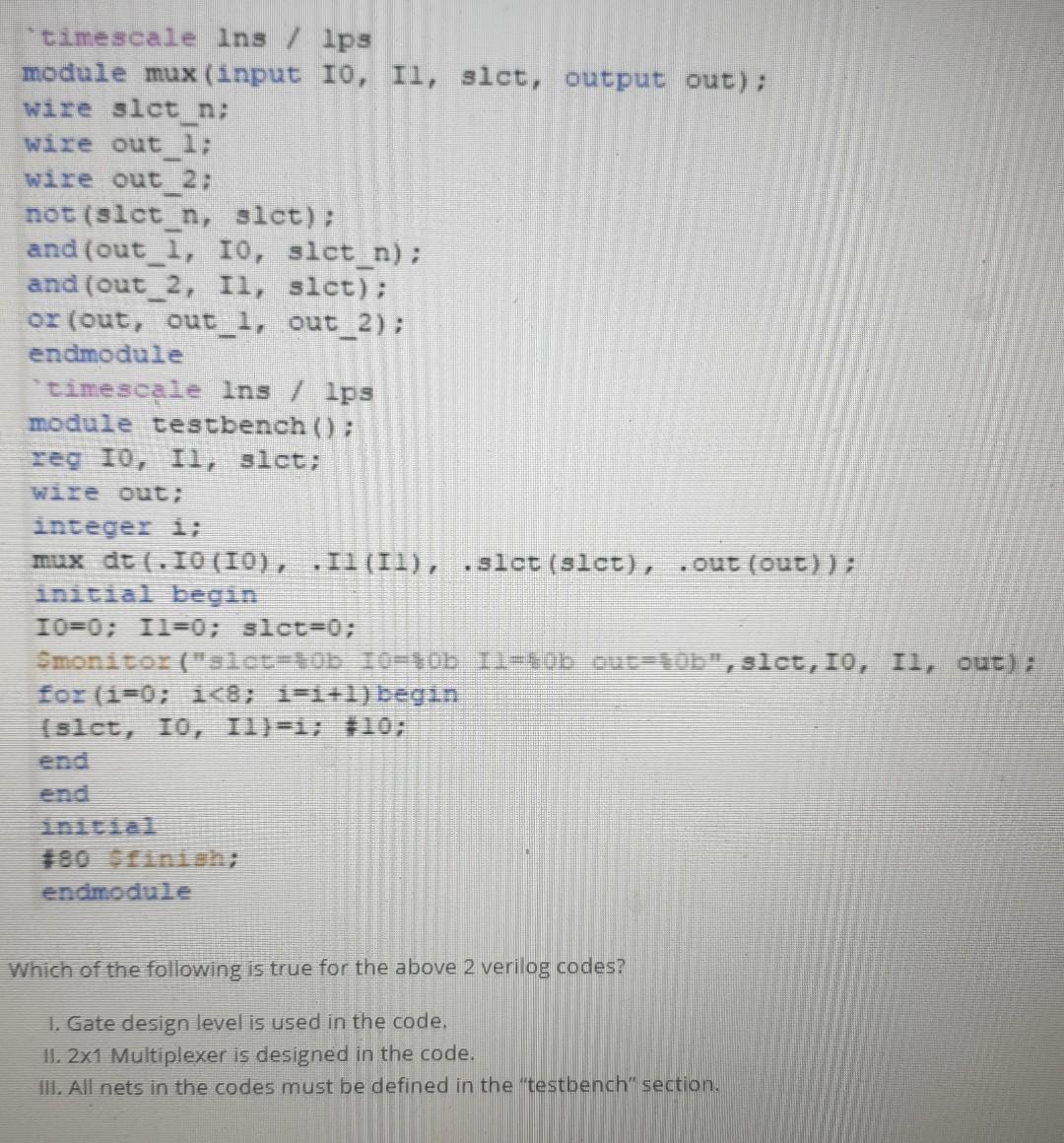 Solved Timescale Lns Lps Module Mux Input 10 11 Slct