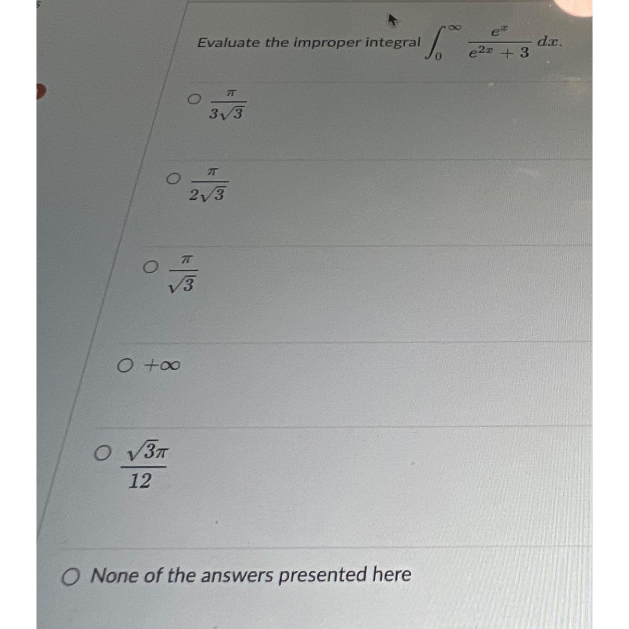 Solved Evaluate the improper integral | Chegg.com