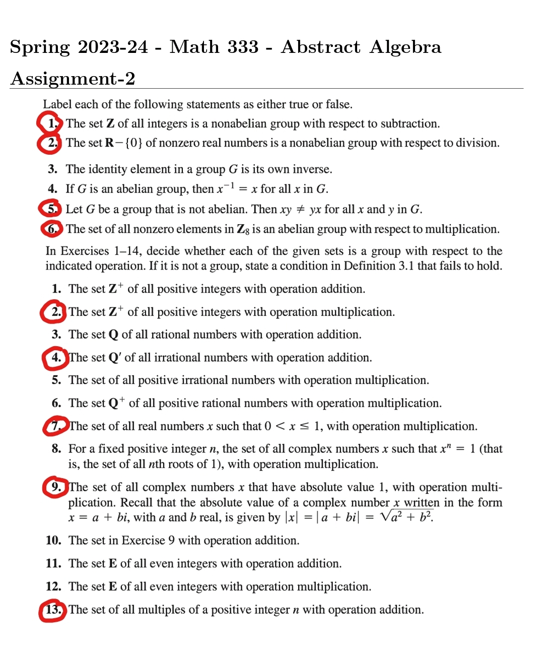 Solved Spring 2023-24 - ﻿Math 333 - ﻿Abstract | Chegg.com