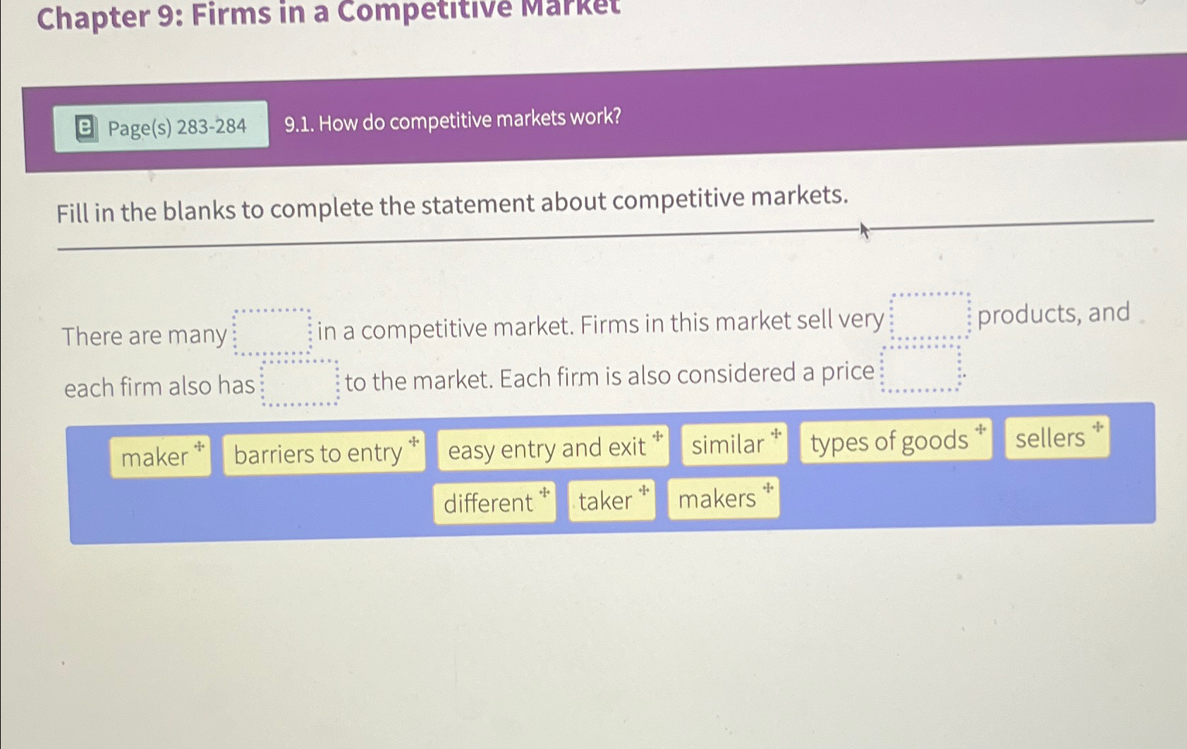 Solved Chapter 9: Firms in a Competitive Market9.1. ﻿How do | Chegg.com