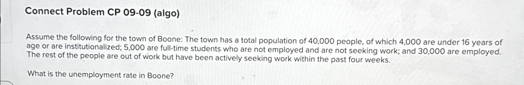 Solved Connect Problem CP 09-09 (algo)Assume the following | Chegg.com