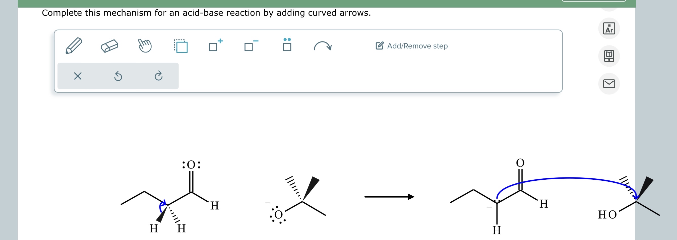 Solved Complete this mechanism for an acid-base reaction by | Chegg.com