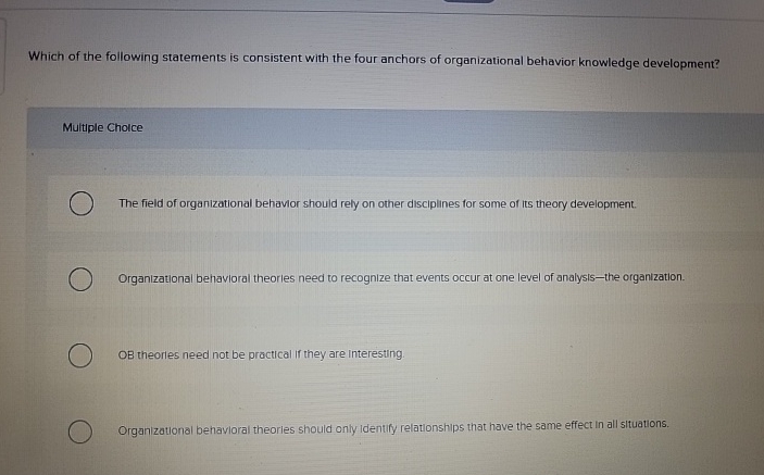 Solved Which of the following statements is consistent with | Chegg.com