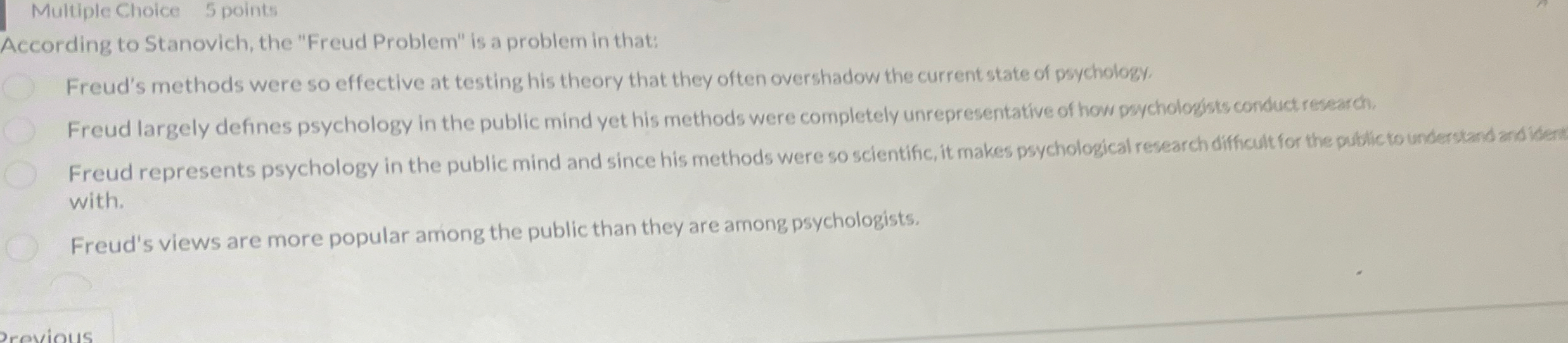 Solved Multiple Choice 5 ﻿pointsAccording to Stanovich, the | Chegg.com
