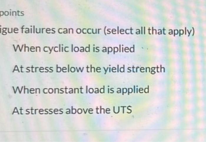 Solved gue failures can occur (select all that apply) When | Chegg.com