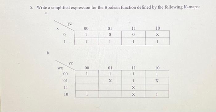Solved Write a simplified expression for the Boolean | Chegg.com