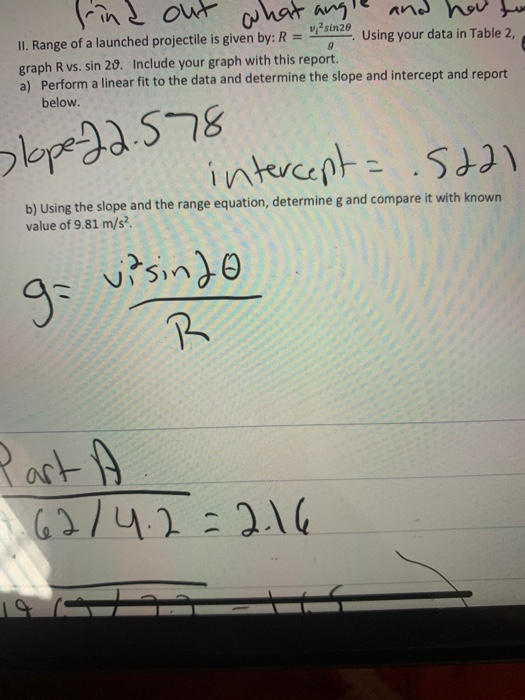Solved determine g and compare it witb known value the | Chegg.com