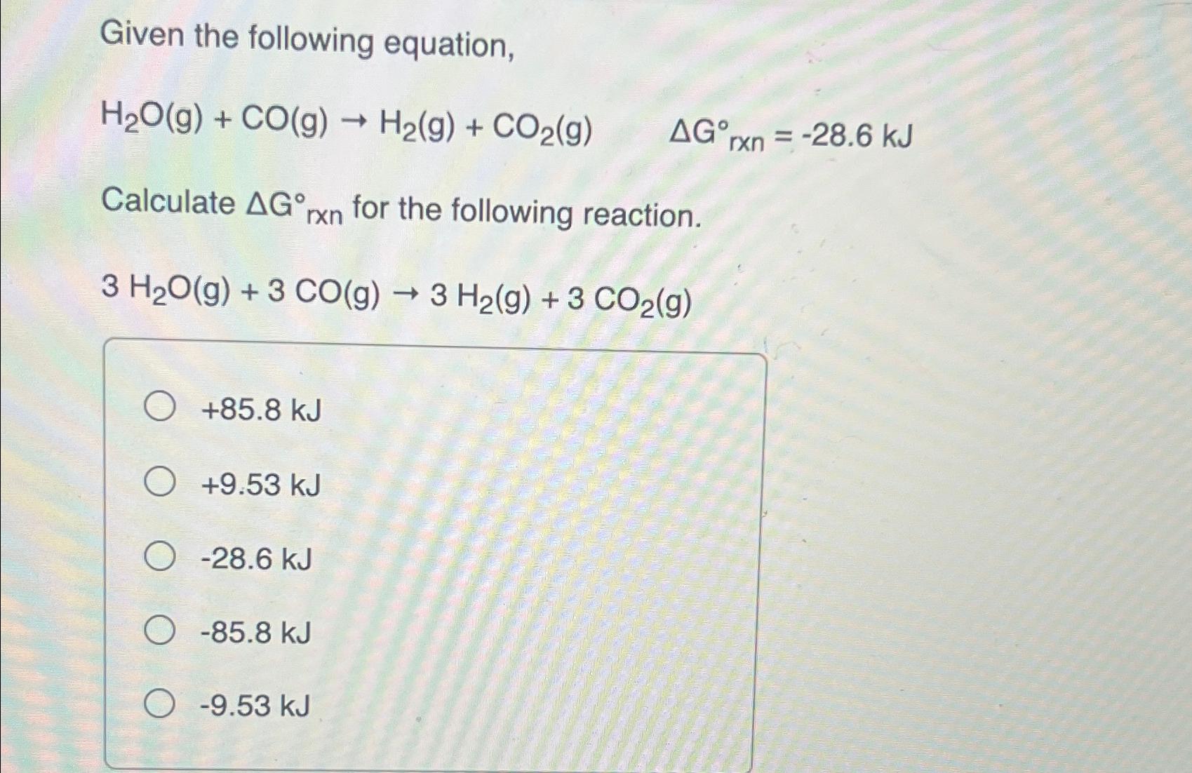 Solved Given the following | Chegg.com